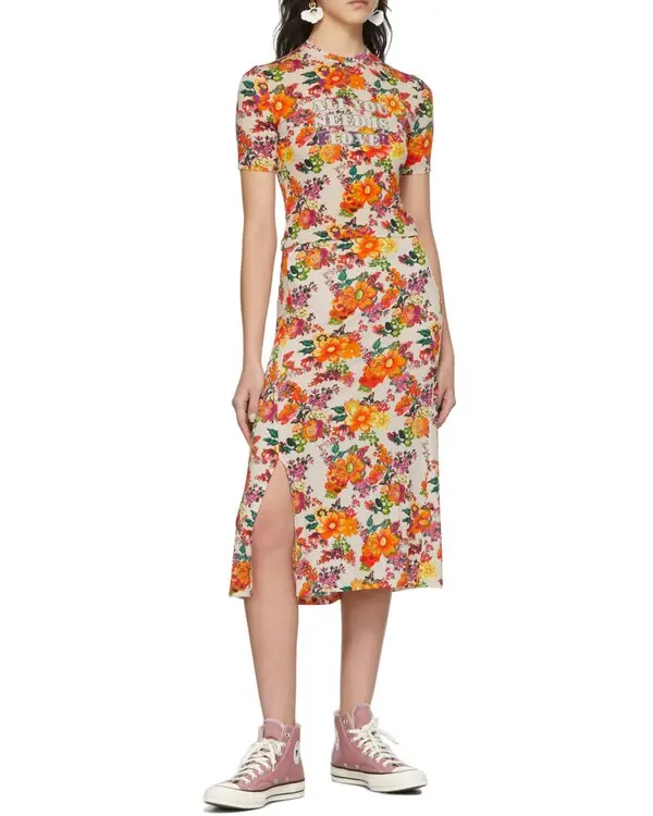 Rabanne Floral Print Skirt