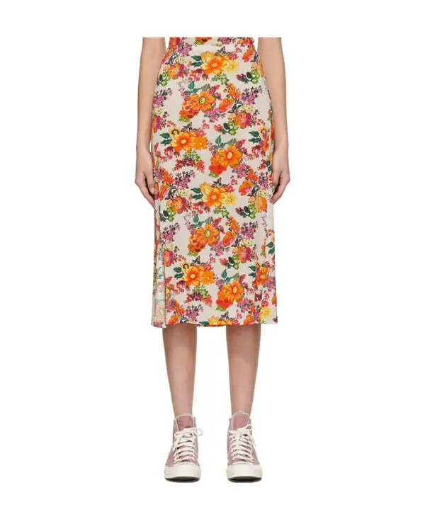 Rabanne Floral Print Skirt