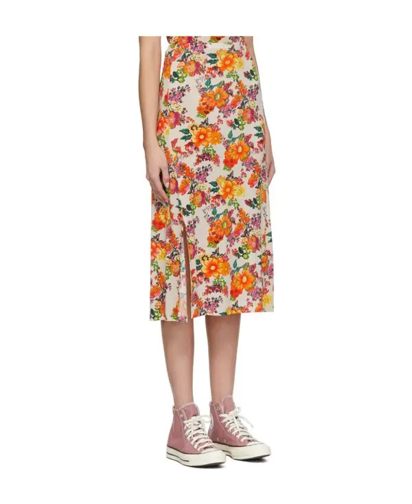 Rabanne Floral Print Skirt