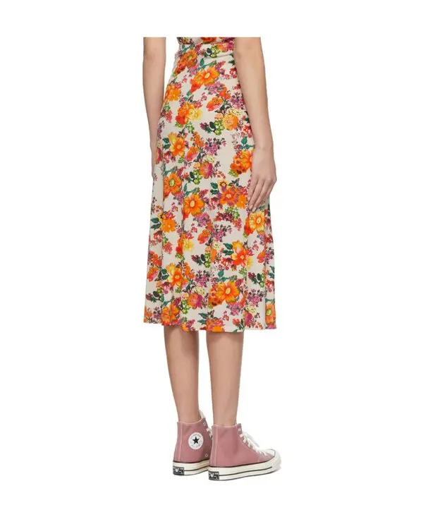 Rabanne Floral Print Skirt