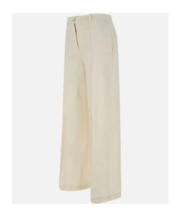 Eleventy Wide-leg Pressed-pleat Pants