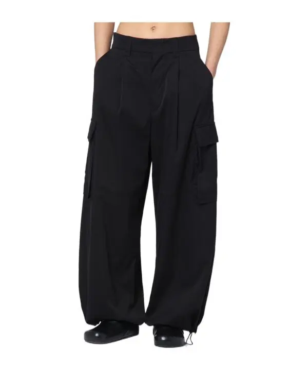 Loewe Cotton And Silk Cargo Trousers - Black