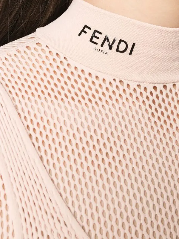 Fendi Layered Effect Mesh Bodysuit