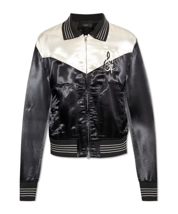Amiri Logo Embroidered Bomber Jacket