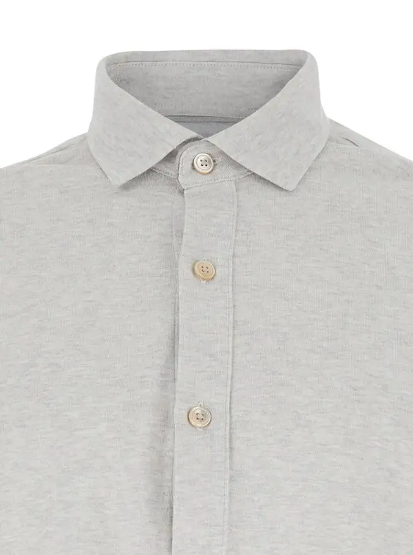 Eleventy Long-sleeved Button-up Shirt - White