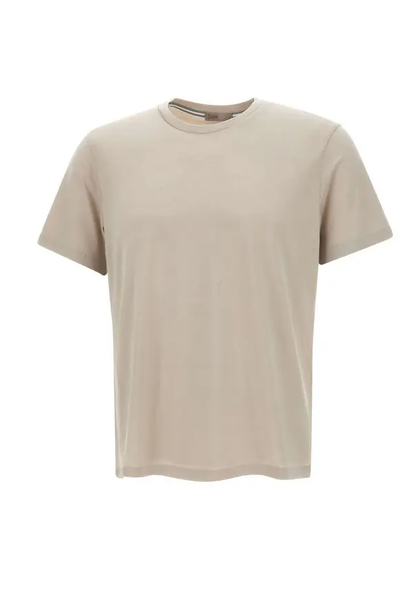 Herno Short-sleeved Crewneck Knitted T-shirt - Nude