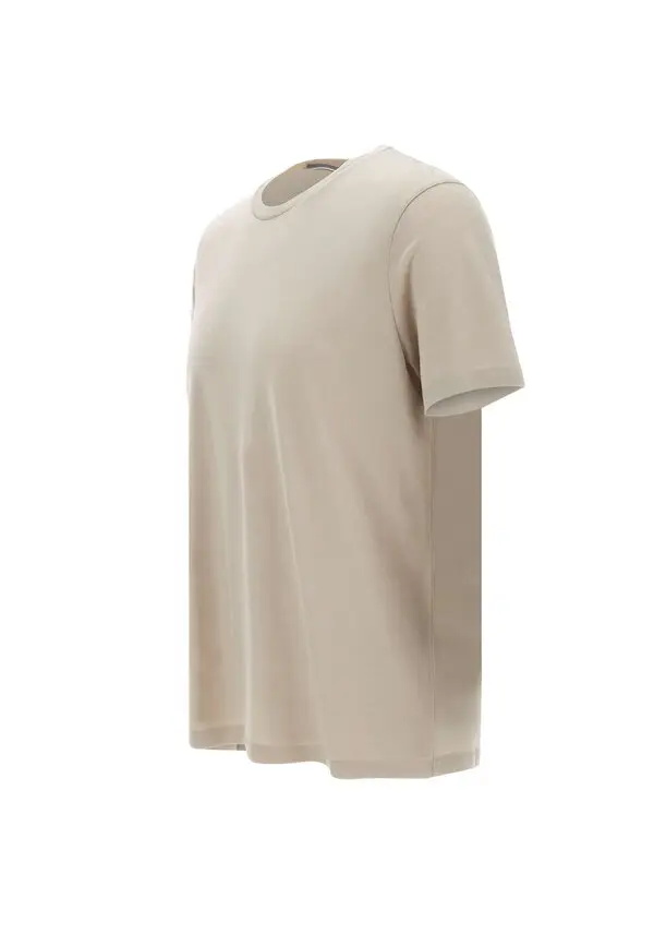 Herno Short-sleeved Crewneck Knitted T-shirt - Nude