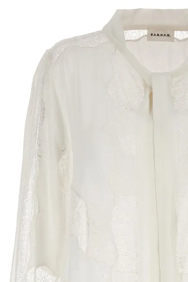 P.a.r.o.s.h Long-sleeve Lace Detail Blouse