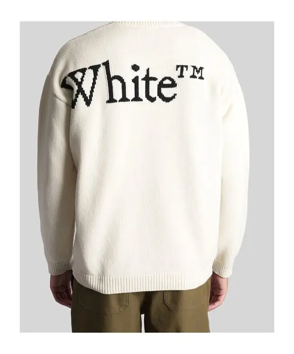 Off-White Logo Detailed Crewneck Jumper - White