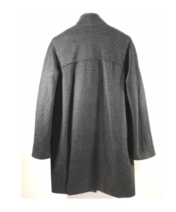 Max Mara Long-sleeved Coat With Logo - Black