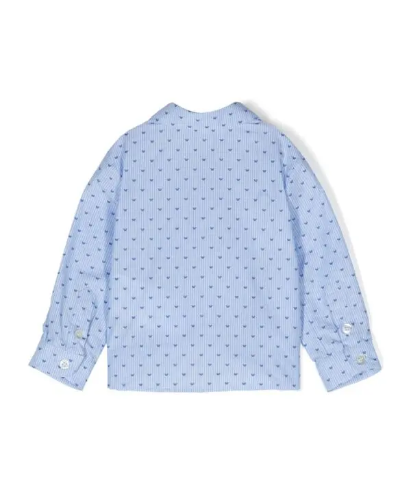 Emporio Armani Striped Logo Print Shirt