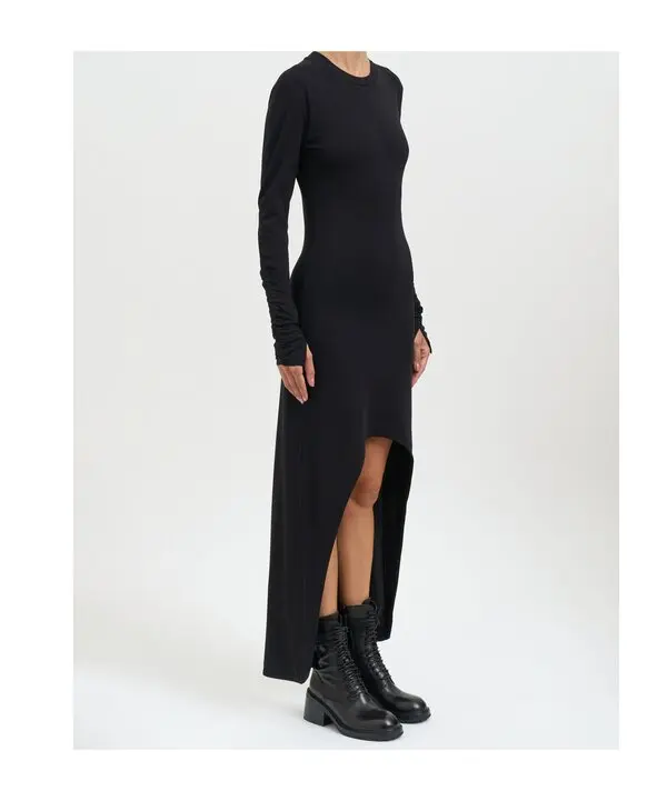 THOM KROM Long Sleeve Asymmetrical High-low Dress
