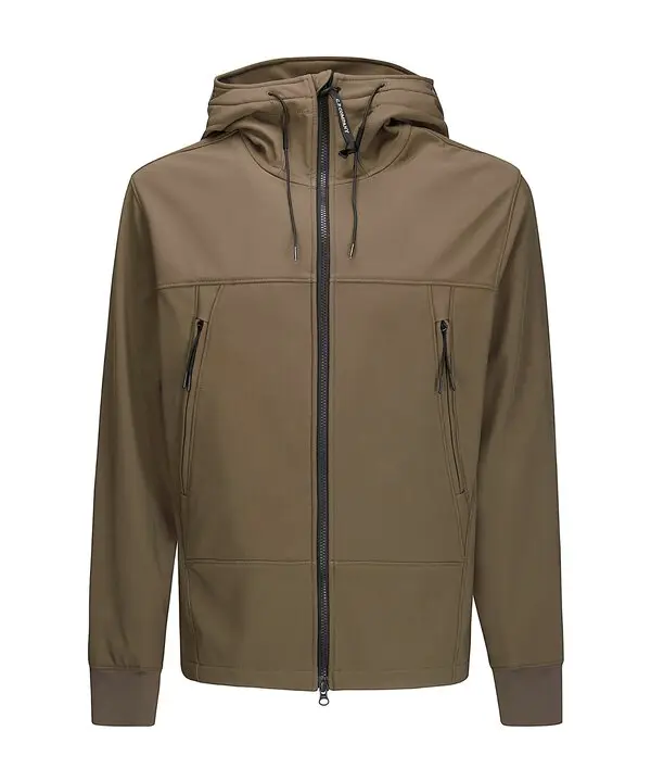 C.P. COMPANY Goggle Hooded Jacket - Brown