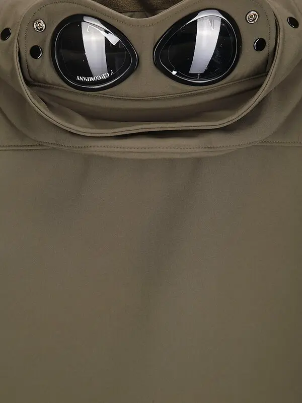 C.P. COMPANY Goggle Hooded Jacket - Brown