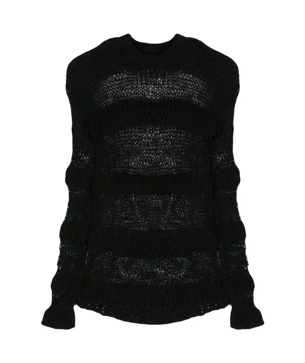 HELIOT EMIL Striped Open-knit Jumper