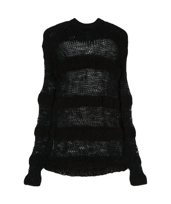 HELIOT EMIL Striped Open-knit Jumper
