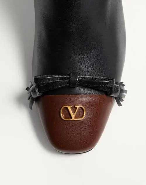 Valentino Garavani Vlogo Signature Ankle Boots - Black/coffee