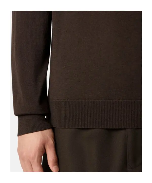 Stone Island Logo Patch Roll-neck Jumper - Dark Brown