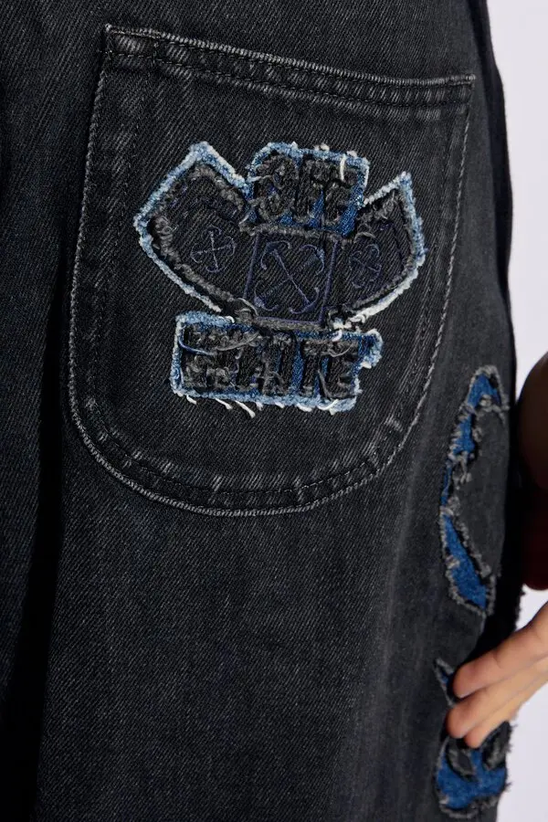 Off-White Natlover Distressed Mid-rise Jeans