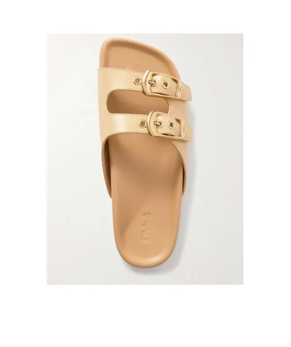 Chloé Leather Sandals With Adjustable Buckle Straps - Nude