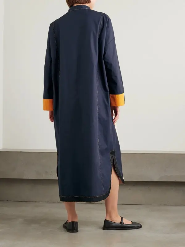 Vita Kin Rafshan Embroidered Cotton-poplin Kaftan