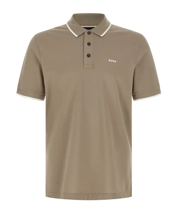 Hugo Boss Logo Detailed Polo Shirt - Brown
