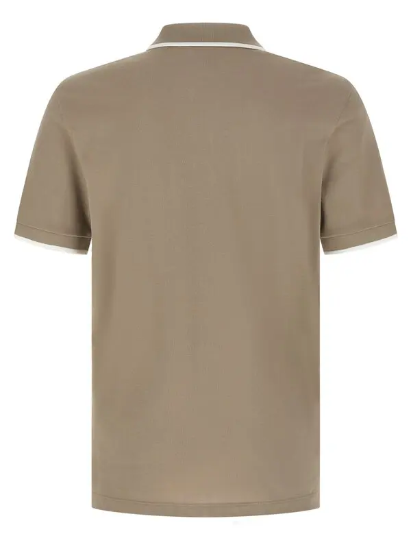 Hugo Boss Logo Detailed Polo Shirt - Brown