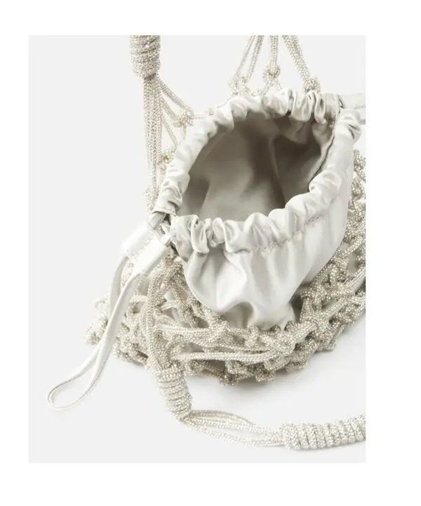Pinko Small Woven Shoulder Bag With Embellished Detail