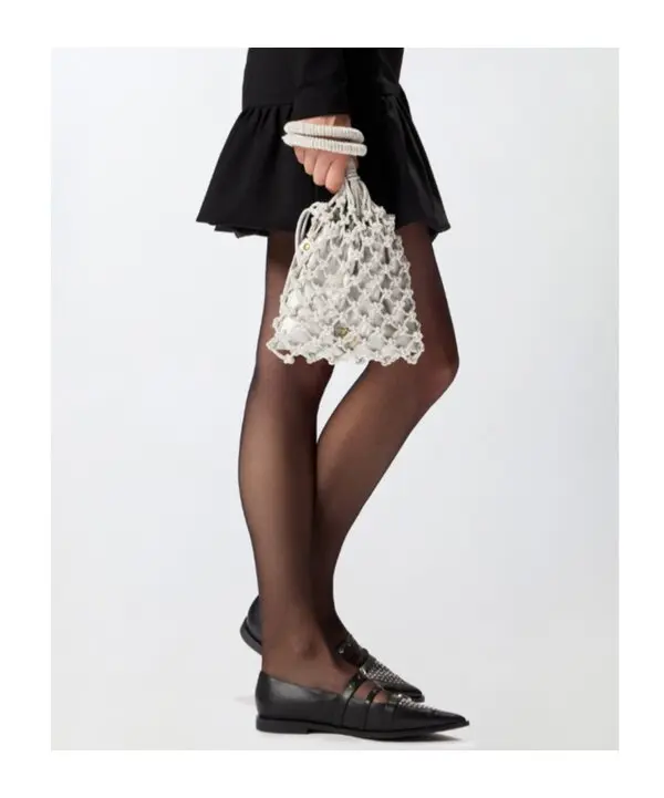 Pinko Small Woven Shoulder Bag With Embellished Detail
