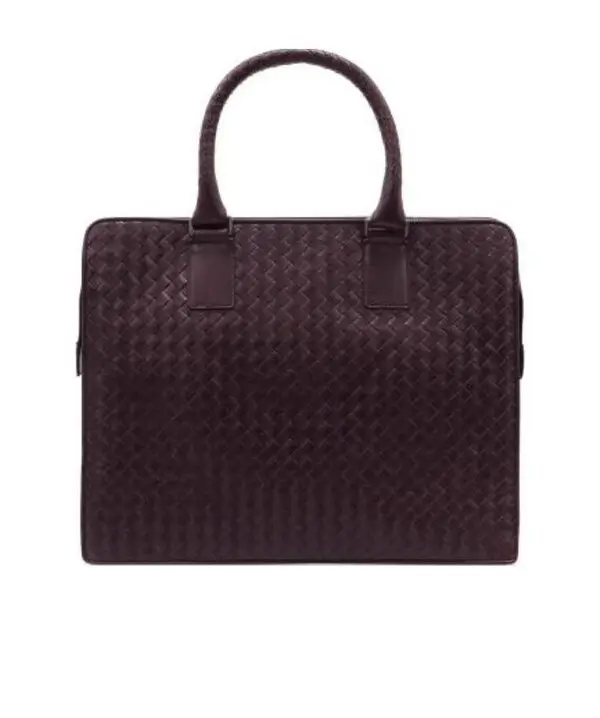 Bottega Veneta Woven Top Handle Bag - Purple