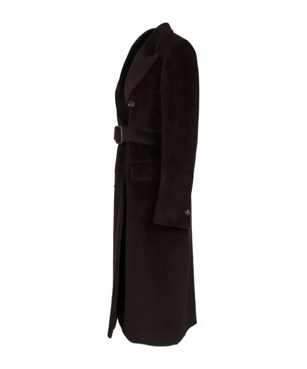 Tagliatore Double-breasted Belted Coat - Black