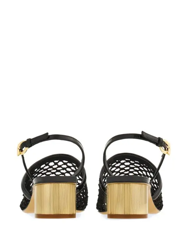 FERRAGAMO Mesh Open-heeled Slingbacks