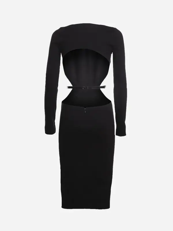 Dsquared2 Long-sleeve Cut-out Midi Dress