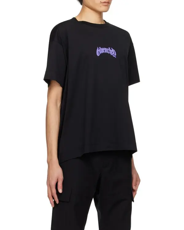 Givenchy Boxy Fit T-shirt In Cotton With Reflective Artwork