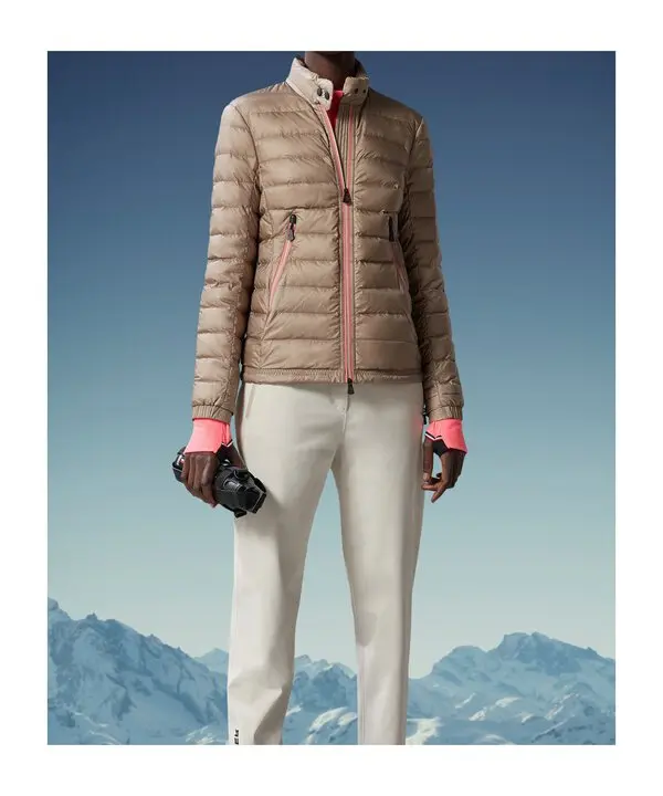 Moncler Walibi Short Down Jacket - Light Brown