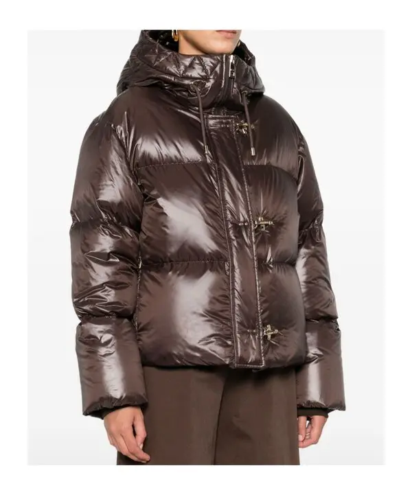 FAY Hooded Quilted Puffer Jacket - Black