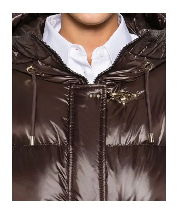 FAY Hooded Quilted Puffer Jacket - Black