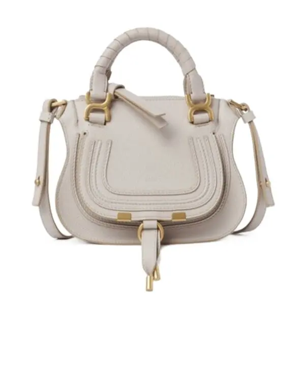 Chloé Logo Shoulder Bag - Nude