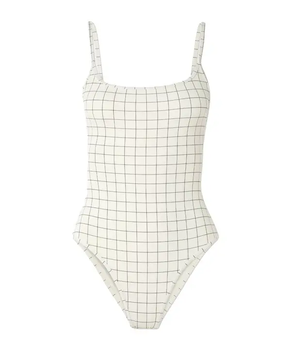TOTEME Checked One-piece Swimsuit - White