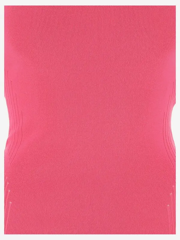 Balenciaga Sweetheart Neckline Knit Top