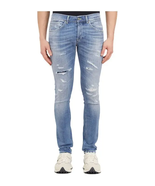 DONDUP Belt-loop Jeans With Distressed Details - Blue