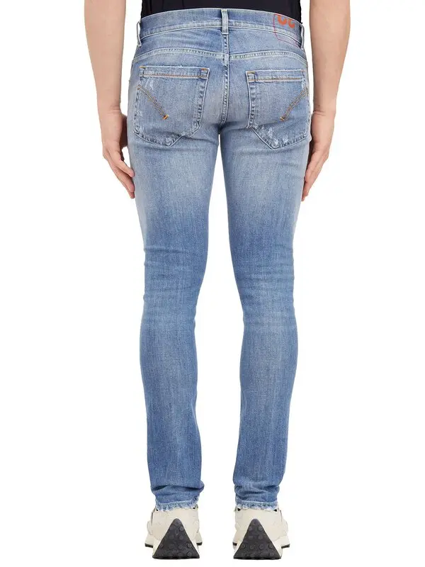 DONDUP Belt-loop Jeans With Distressed Details - Blue