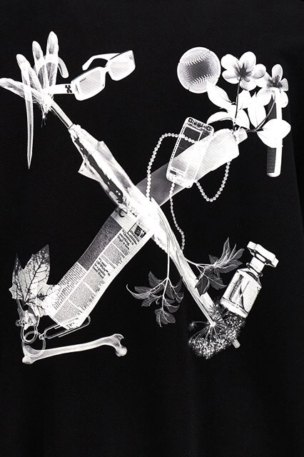 Off-White Graphic Print Drawstring Hoodie