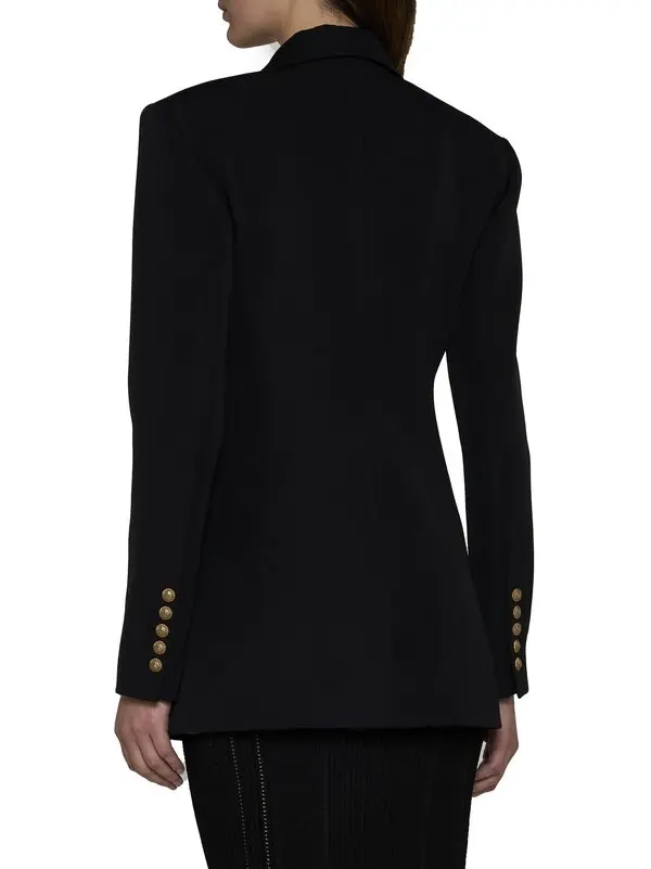 Balmain Single-breasted Tailored Blazer With Lion Button Detail
