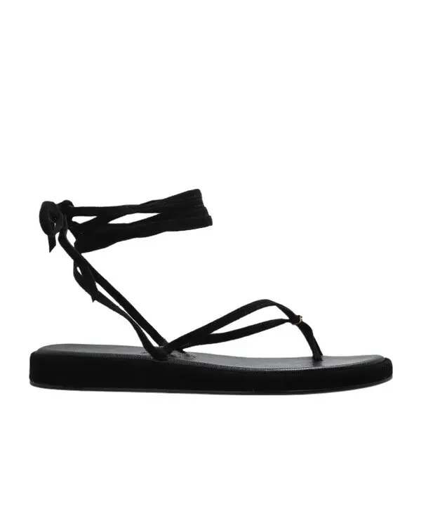 Tory Burch Suede Ankle Tie Sandals