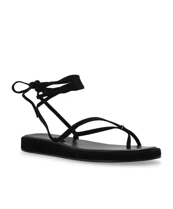 Tory Burch Suede Ankle Tie Sandals