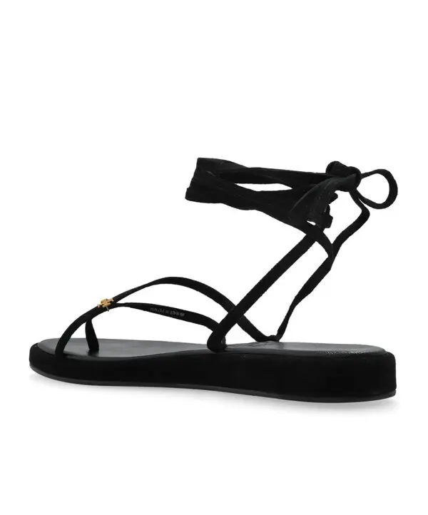 Tory Burch Suede Ankle Tie Sandals