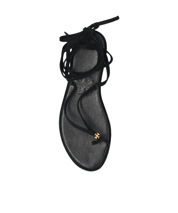 Tory Burch Suede Ankle Tie Sandals