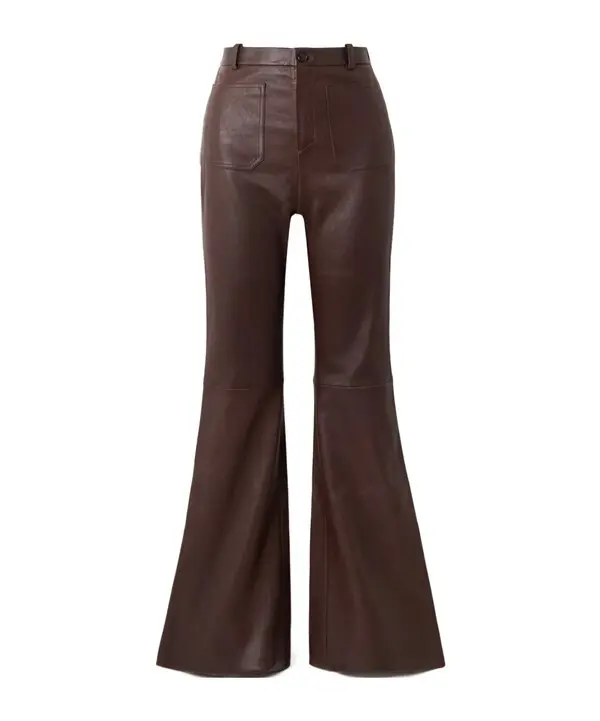 Stouls Laurent" Leather Flared Pants