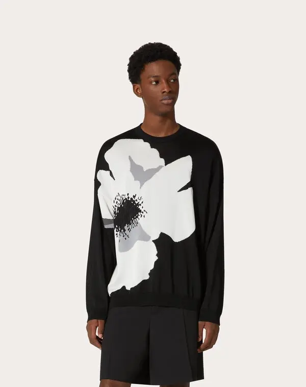 Valentino Garavani Floral Patterned Crewneck Jumper